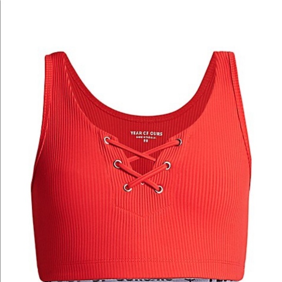 Year of Ours | Tops | Year Of Ours Red Football Bra | Poshmark